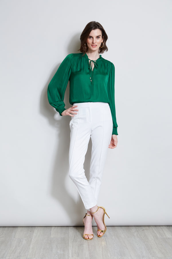 T-Tahari Embroidered Keyhole Shirt – Elie Tahari