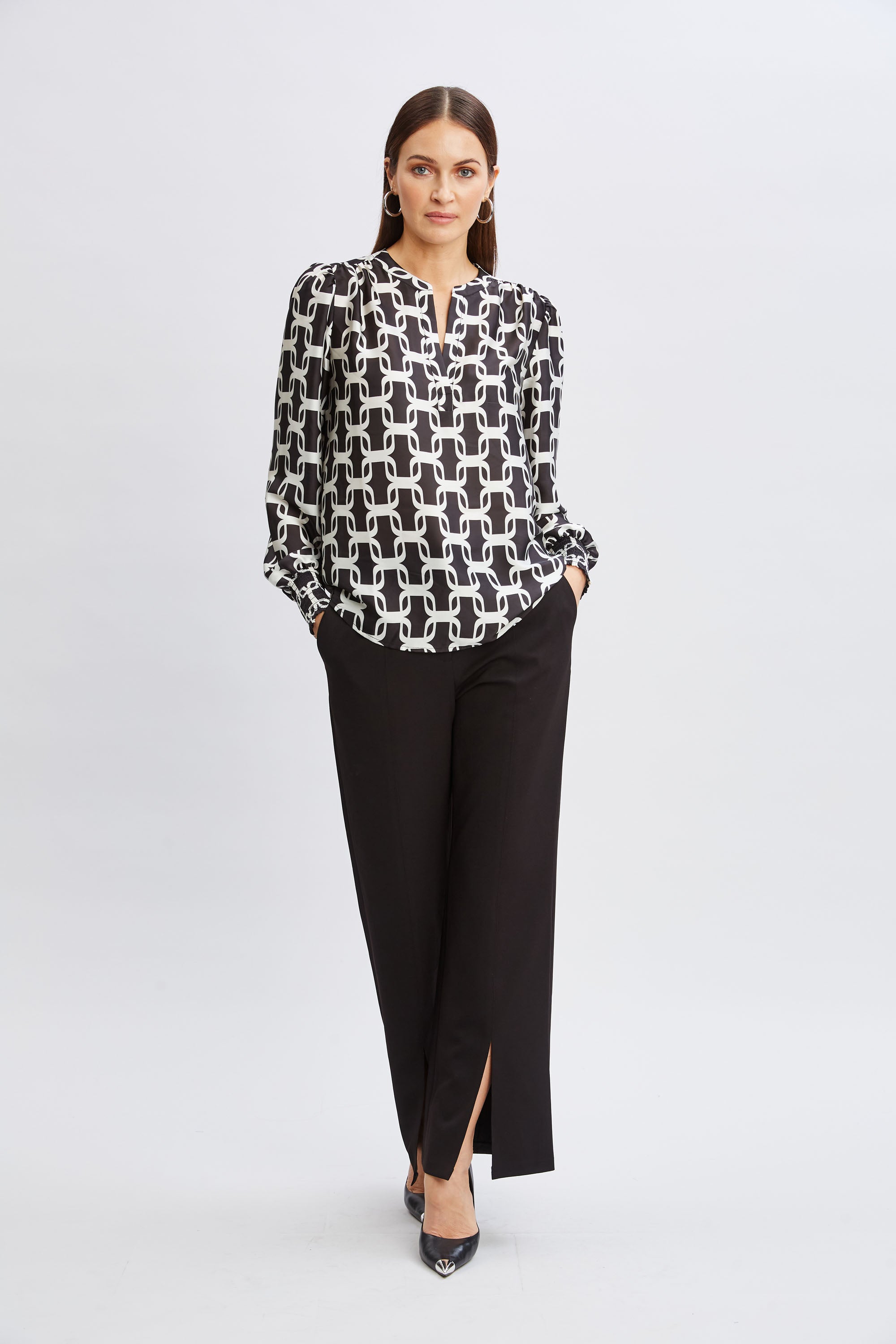 T-Tahari Geometric Chain Shirt – Elie Tahari
