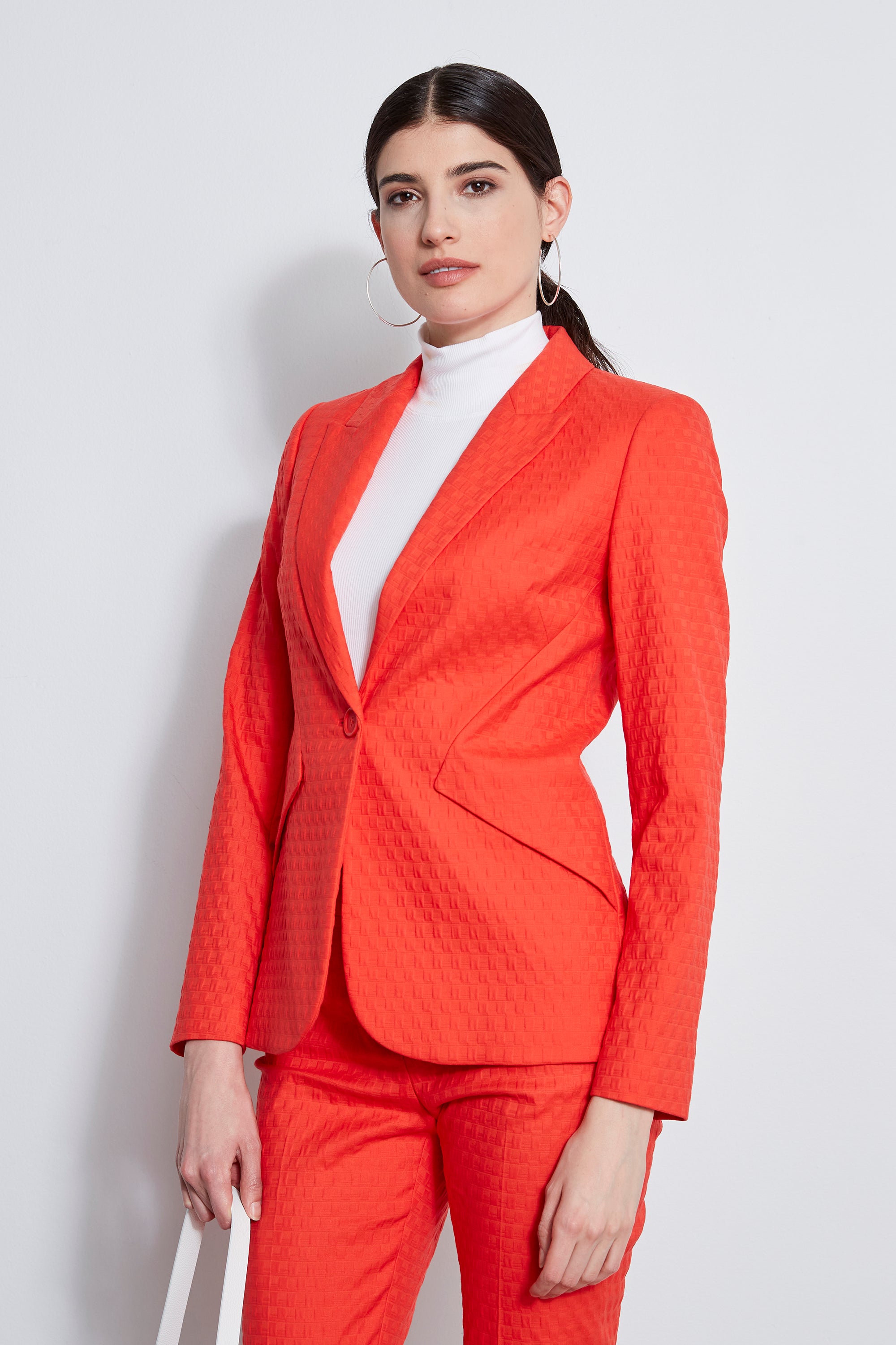 Jacquard Stretch Panel Blazer – Elie Tahari